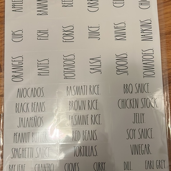 Rae Dunn | Storage & Organization | Rae Dunn Home Organizing Labels 8 ...